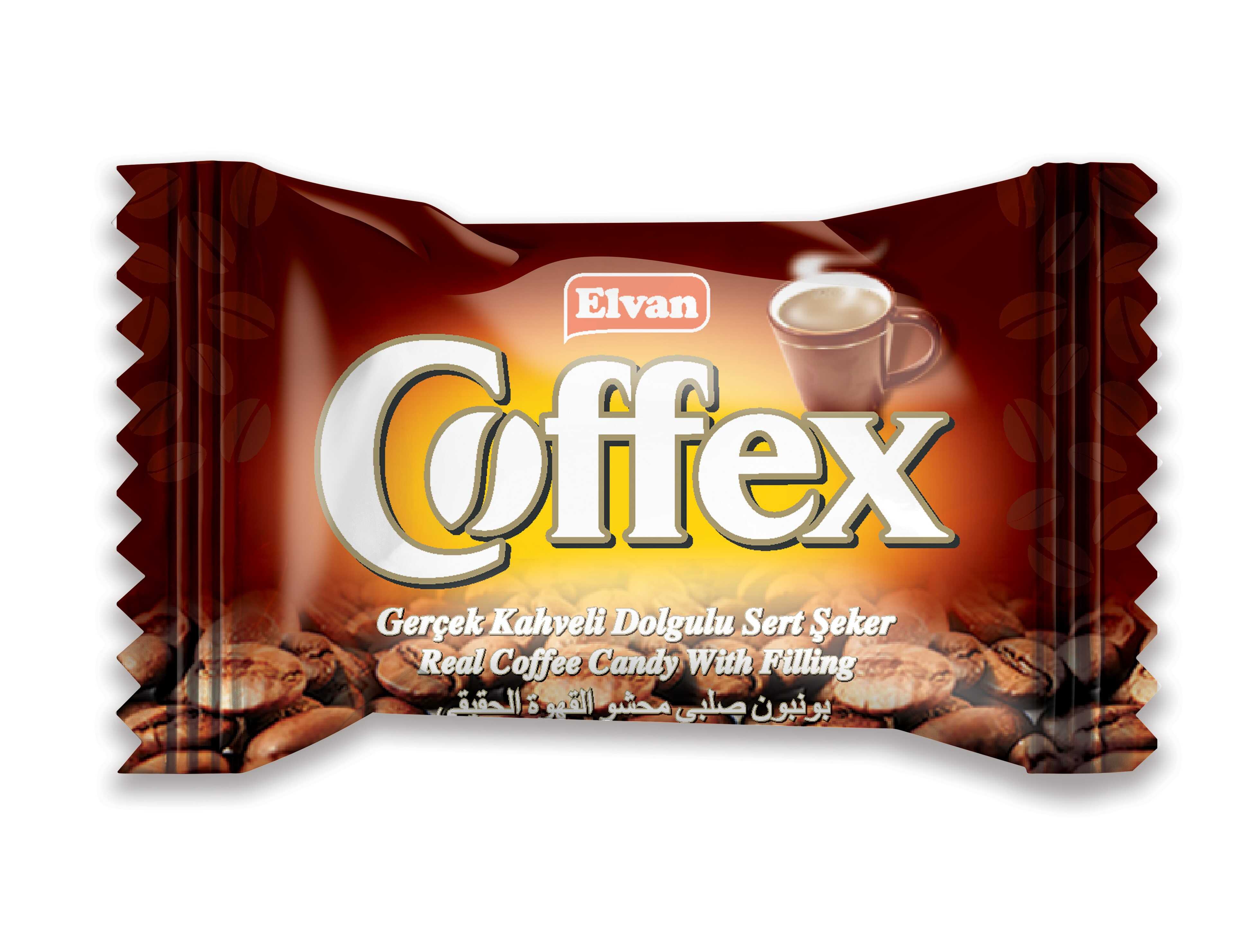 Coffex Kahveli Şeker 1000 Gr. Silindir (1 Kutu) Sert Şeker Elvan