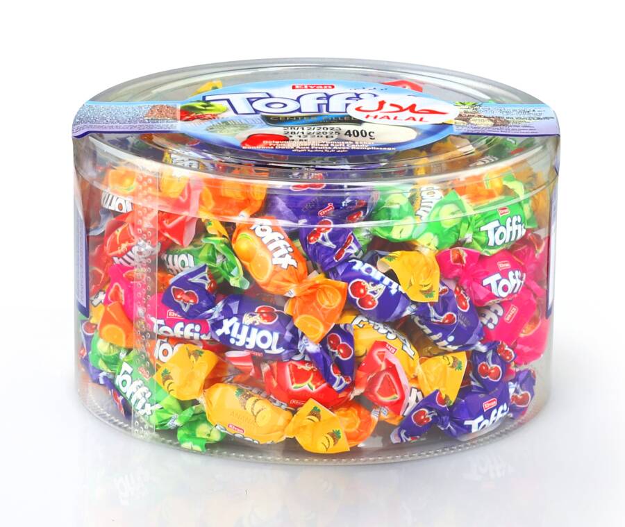 Toffix Mix Silindir 400gr (1 Kutu) Yumuşak Şeker Elvan