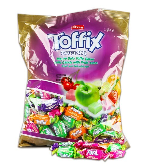 Toffix Stick Meyveli Mix Şeker 800 Gr. (1 Kutu) Yumuşak Şeker Elvan