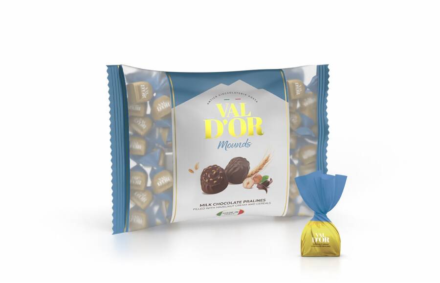 Val D’or Cereal Hazelnut Cream Filled Milk Chocolate Mounds 1000 Gr. (1 ...